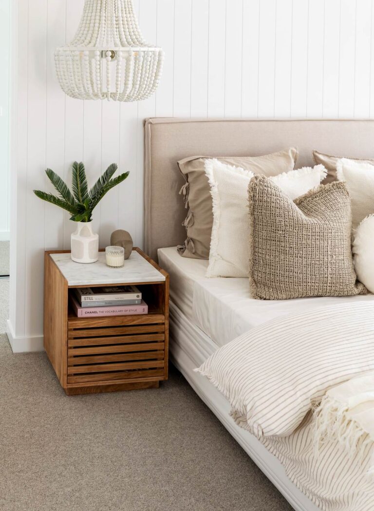 How to Style Bedside Tables with Pendant Lights Above